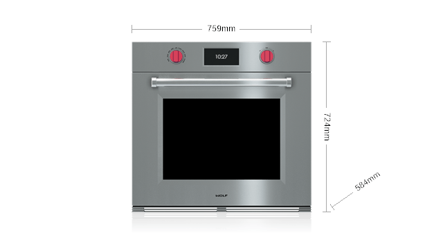 Wolf 76 cm M Series Professional Built-In Single Oven (ICBSO3050PM/S/P)